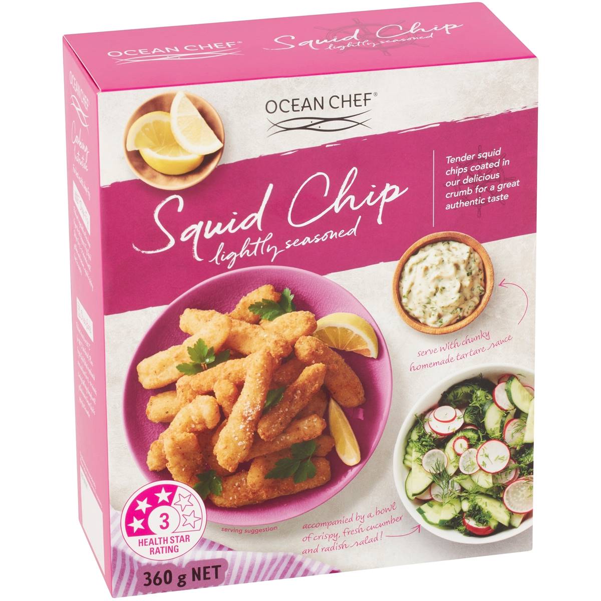 Calories in Ocean Chef Lightly Seasoned Squid Chip calcount