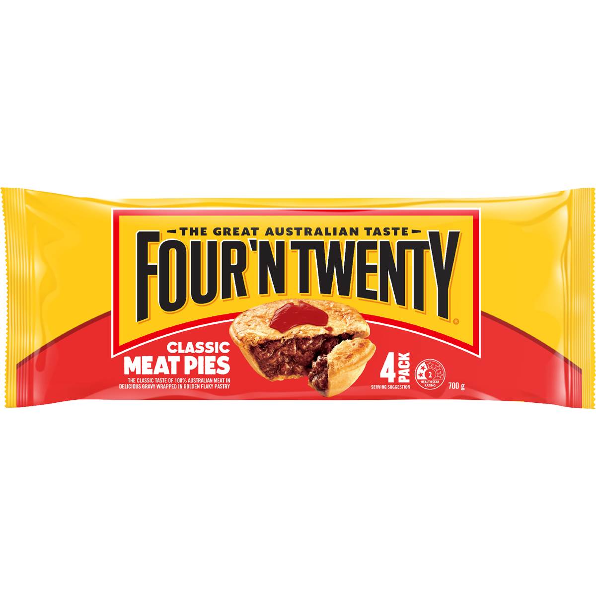 Calories in Four'N Twenty Frozen Classic Meat Pies 4 Pack Calorie ...
