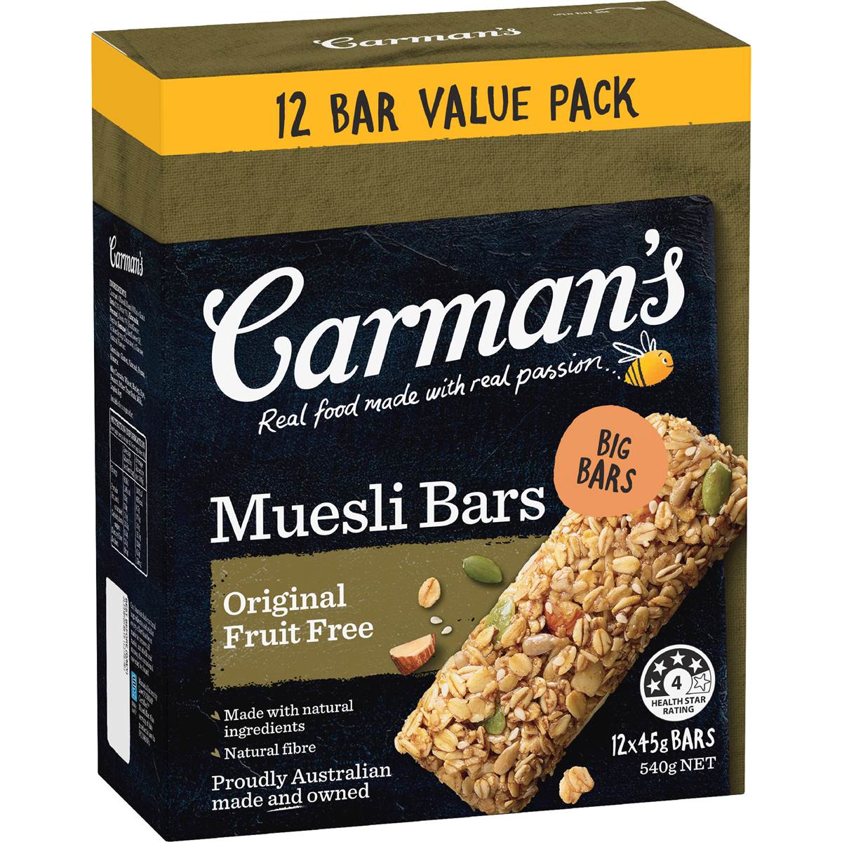 Calories In Carman s Muesli Bars Original Fruits Free Calorie Counter Calories In Carman s Muesli Bars Original Fruits Free Calorie Counter