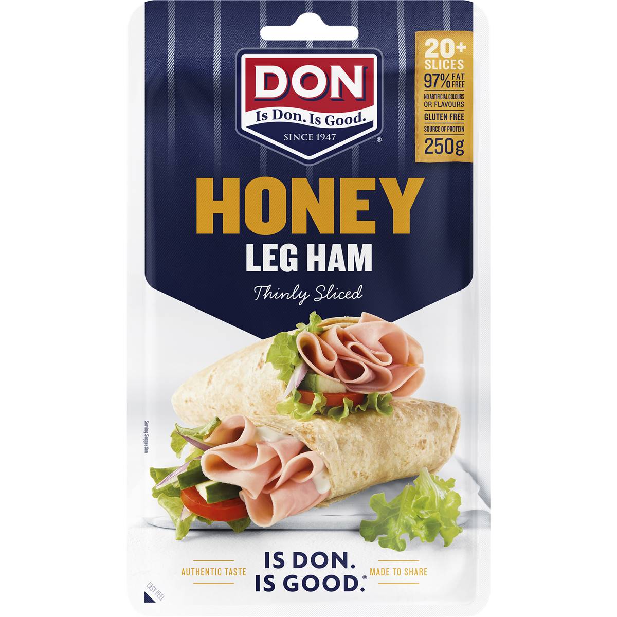 Calories in Don Ham Leg Honey Roasted Shaved Calorie Counter Australia