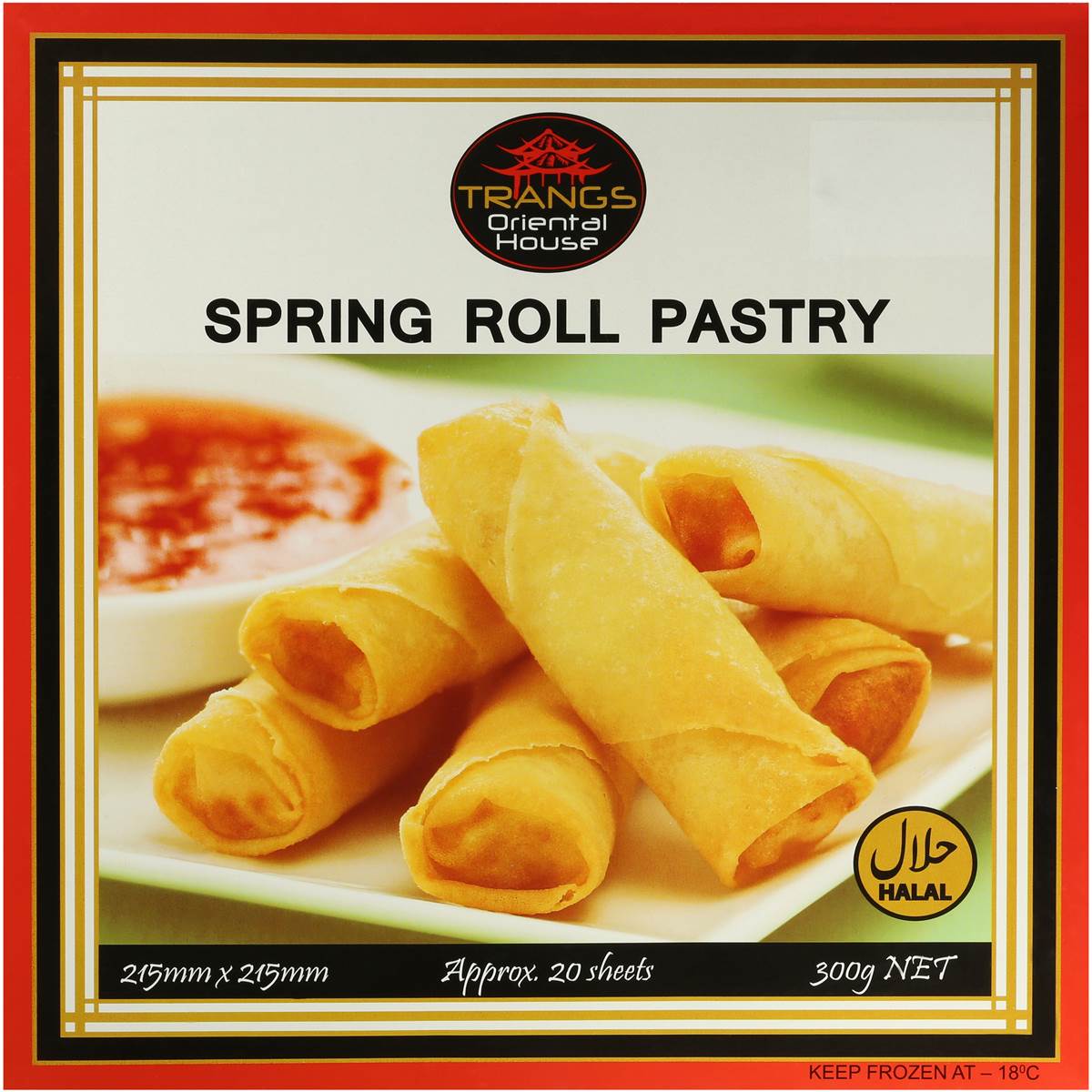 Calories in Trang's Pastry Spring Roll Sheets calcount