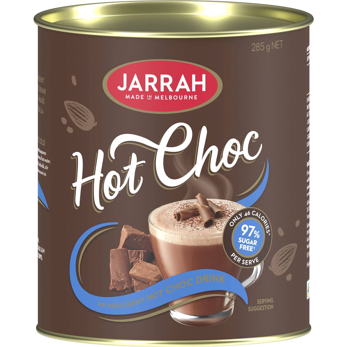 Calories in Jarrah Hot Choc Drinking Chocolate calcount