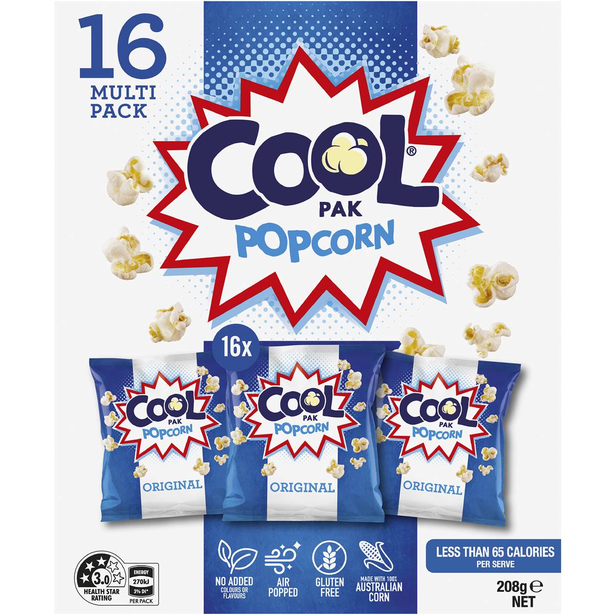 Calories in Cool Pak Butter Flavoured Popcorn 6 Pack calcount