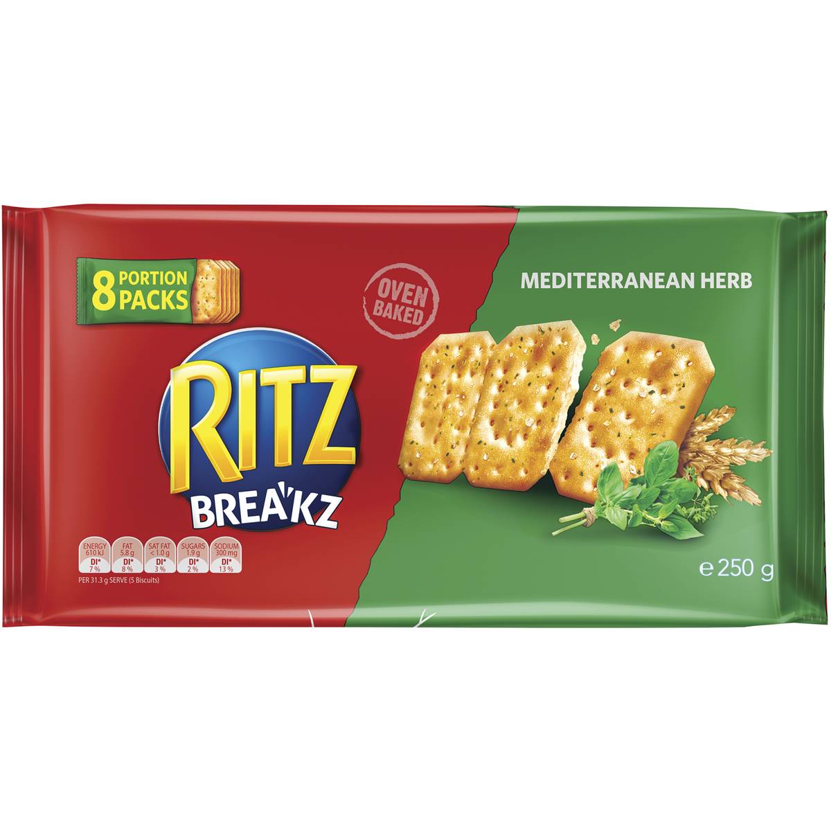 Calories in Ritz Breakz Mediterranean Herb calcount