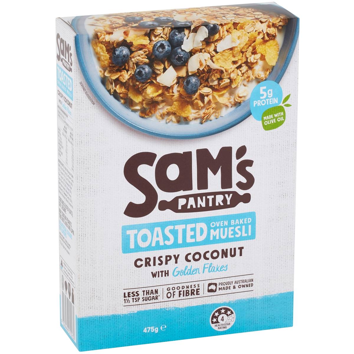 Calories in Sam's Pantry Crispy Coconut With Golden Flakes Toasted ...