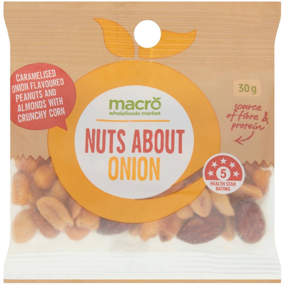 Calories in Macro Nuts About Onion calcount