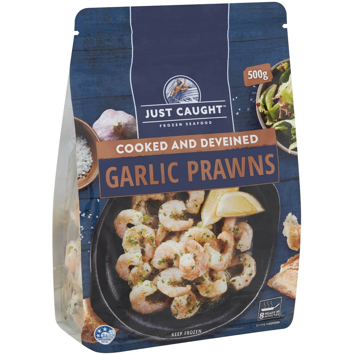 Calories in Just Caught Garlic Prawns calcount