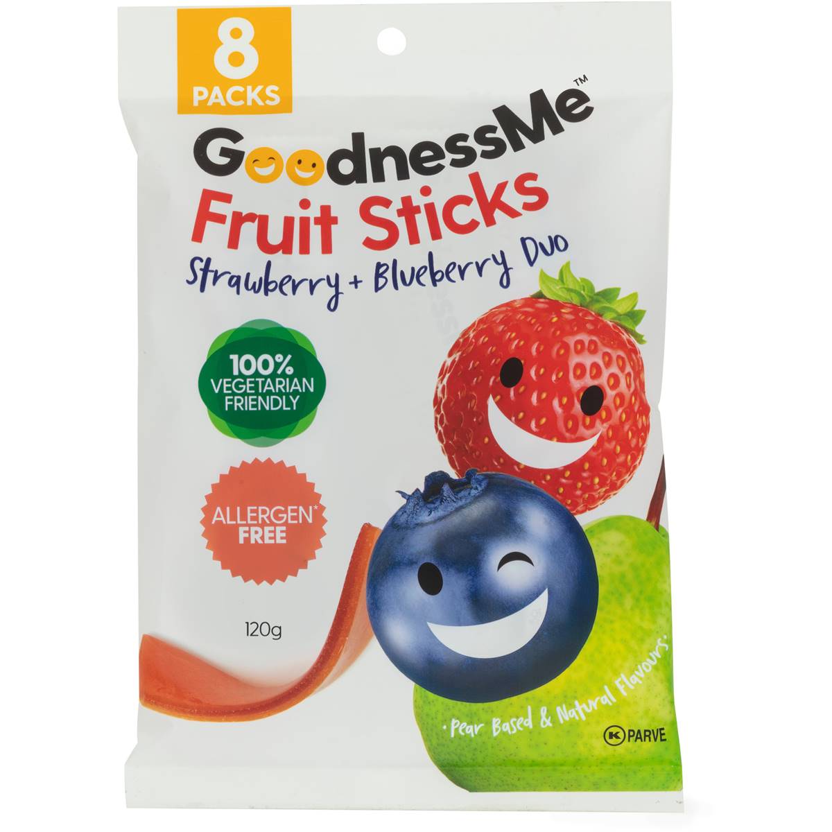 Calories in Goodnessme Fruit Sticks Strawberry & Blueberry Duo calcount