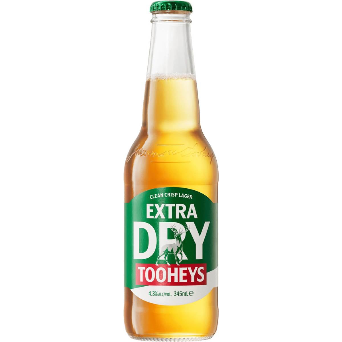 Calories in Tooheys Extra Dry Lager Stubby calcount