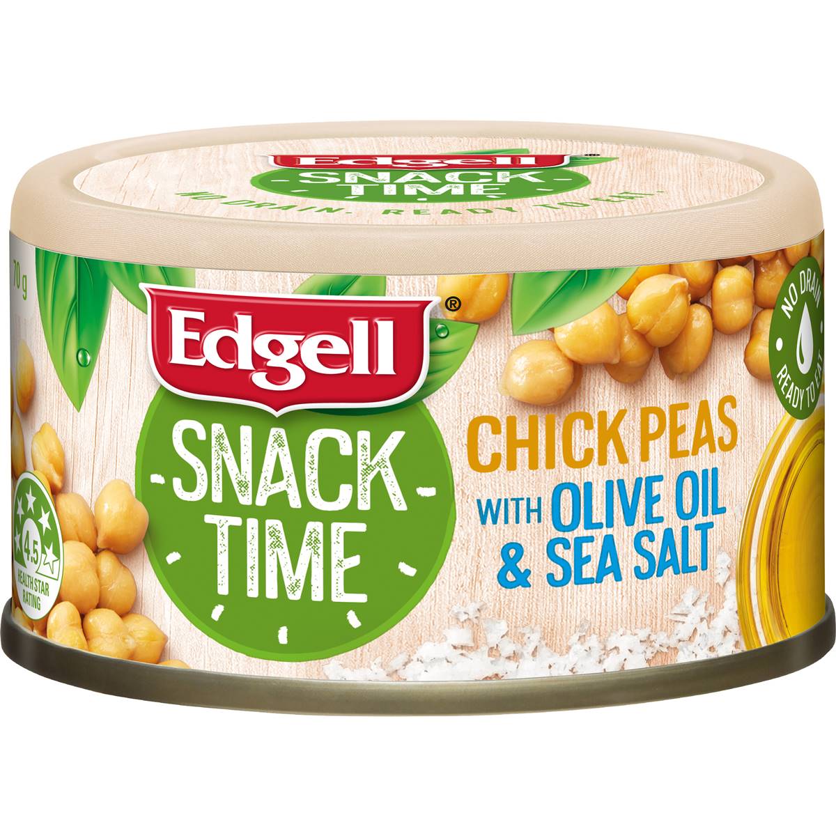 Calories in Edgell Snack Time Chick Peas Olive Oil Garlic & Rosemary ...