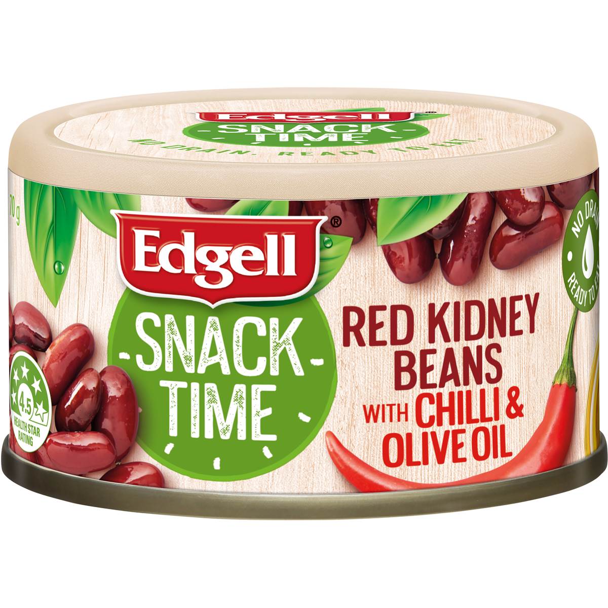 Calories in Edgell Snack Cans Red Kidney Beans Chilli Olive Oil calcount