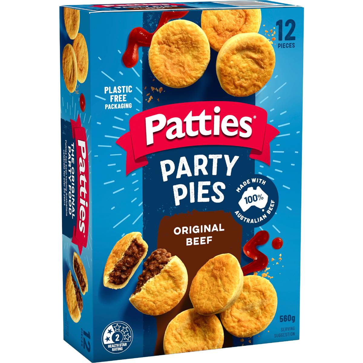 Calories in Patties Aussie Shape Party Pies calcount