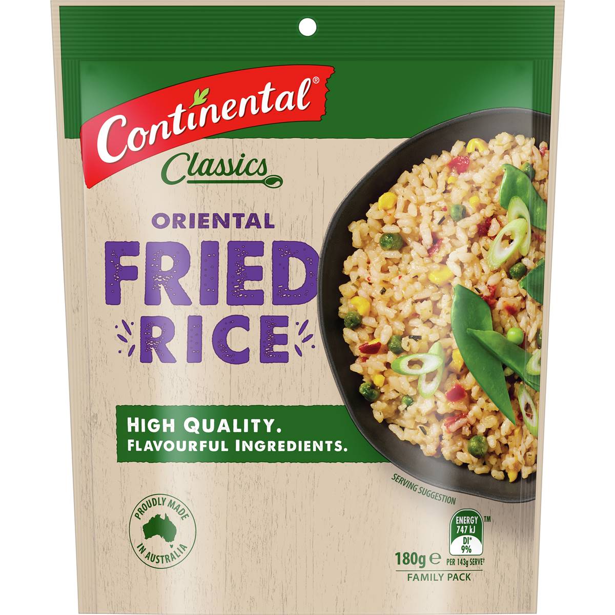 Calories in Continental Value Pack Fried Rice Oriental calcount