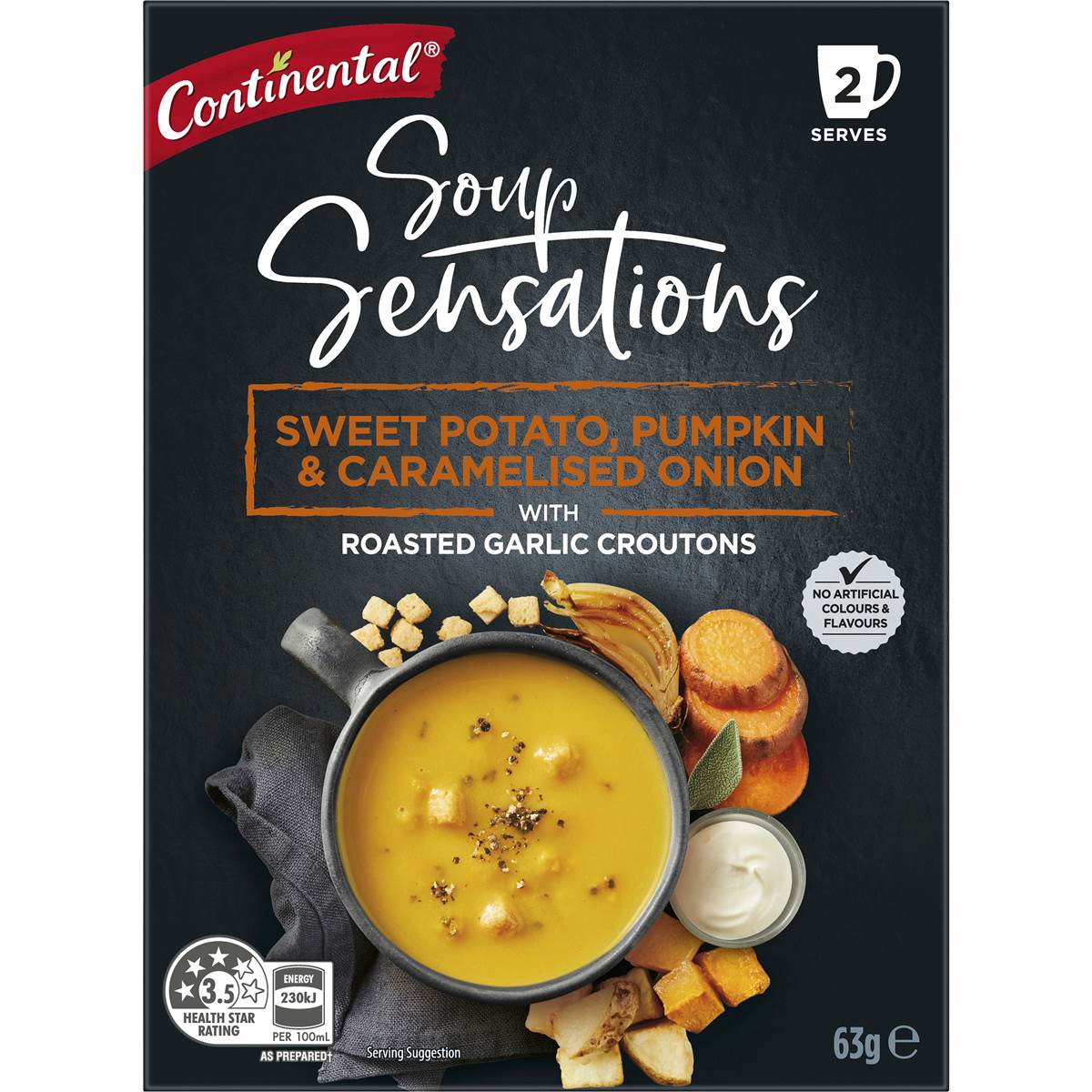 Calories in Continental Sensation Sweet Potato Pumpkin & Caramelised ...