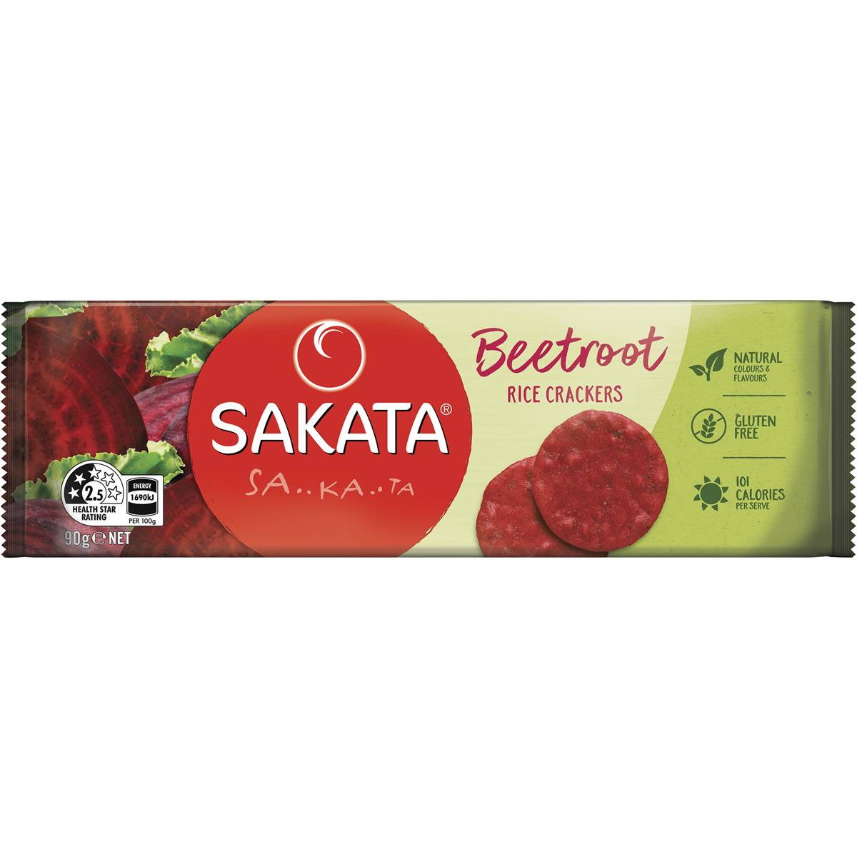 Calories in Sakata Rice Crackers Beetroot calcount