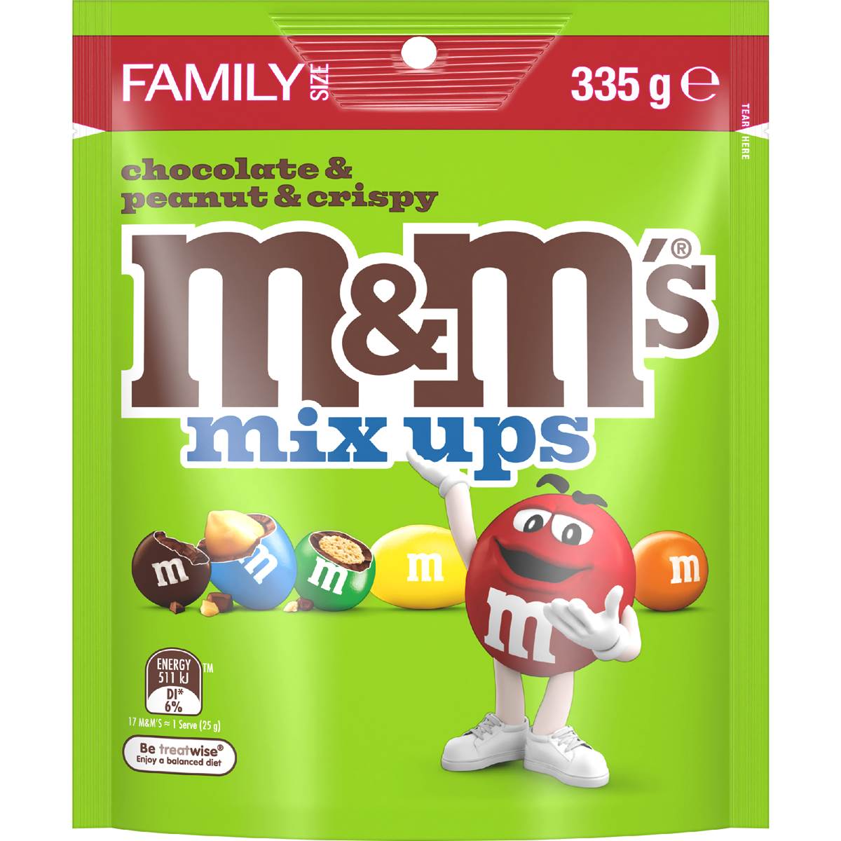 Calories in M&M's Mix Ups Chocolate Bag Medium calcount