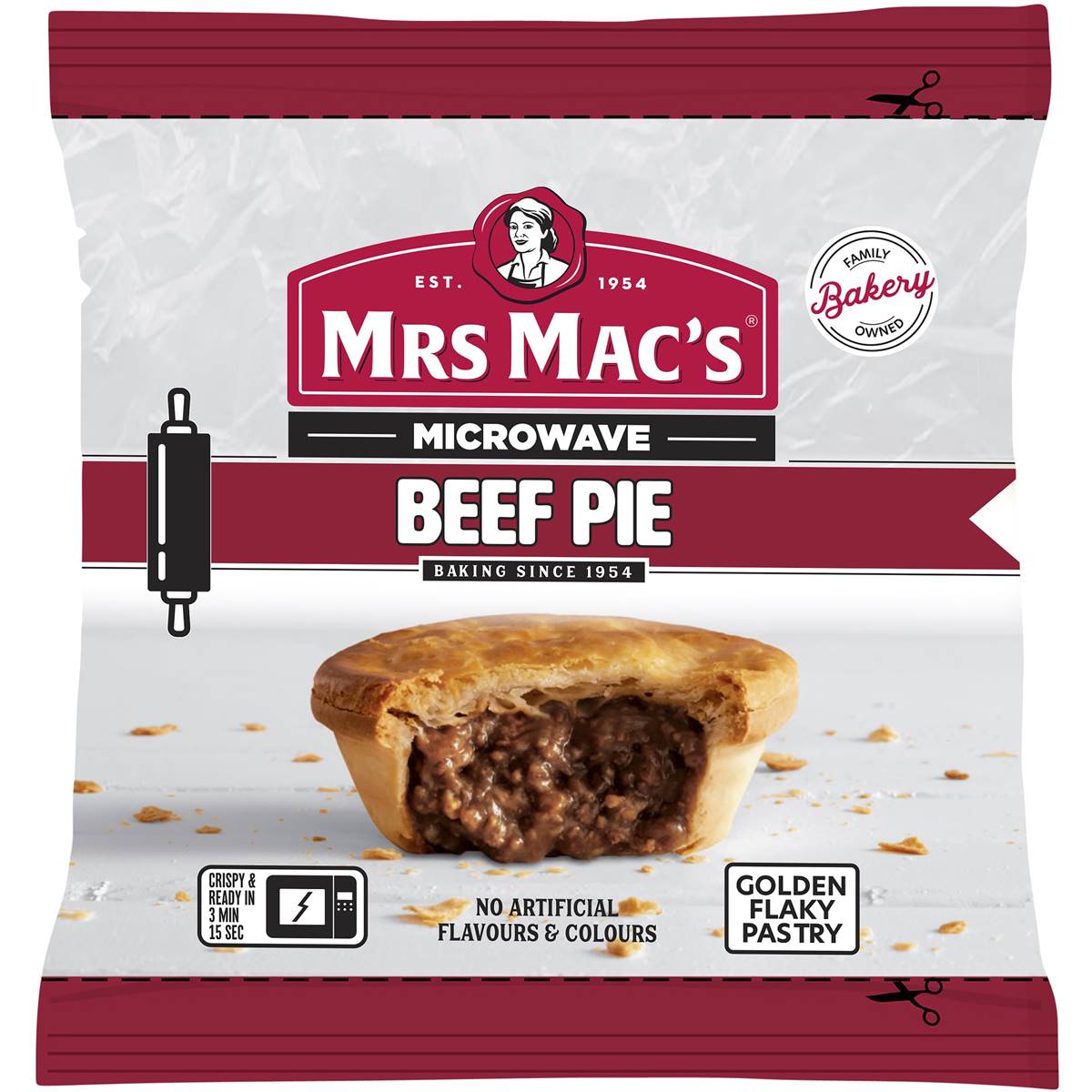 280 calories in Mrs Macs Crispy Microwave Beef and Cheese Pie (100g ...