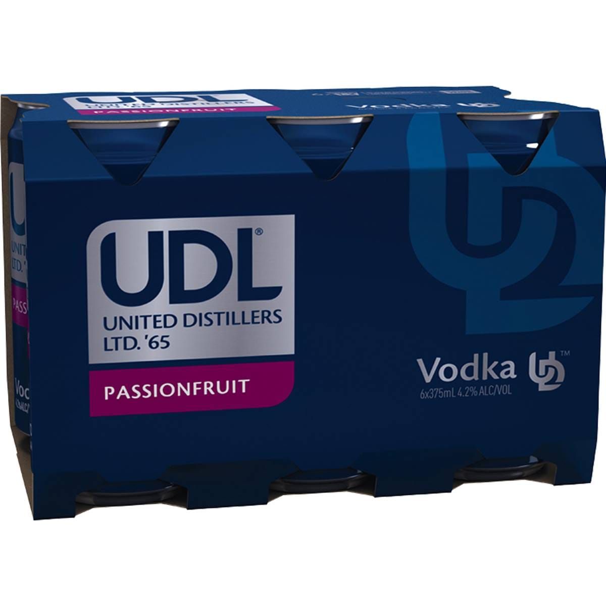 Calories in Udl Vodka Passionfruit Cans calcount