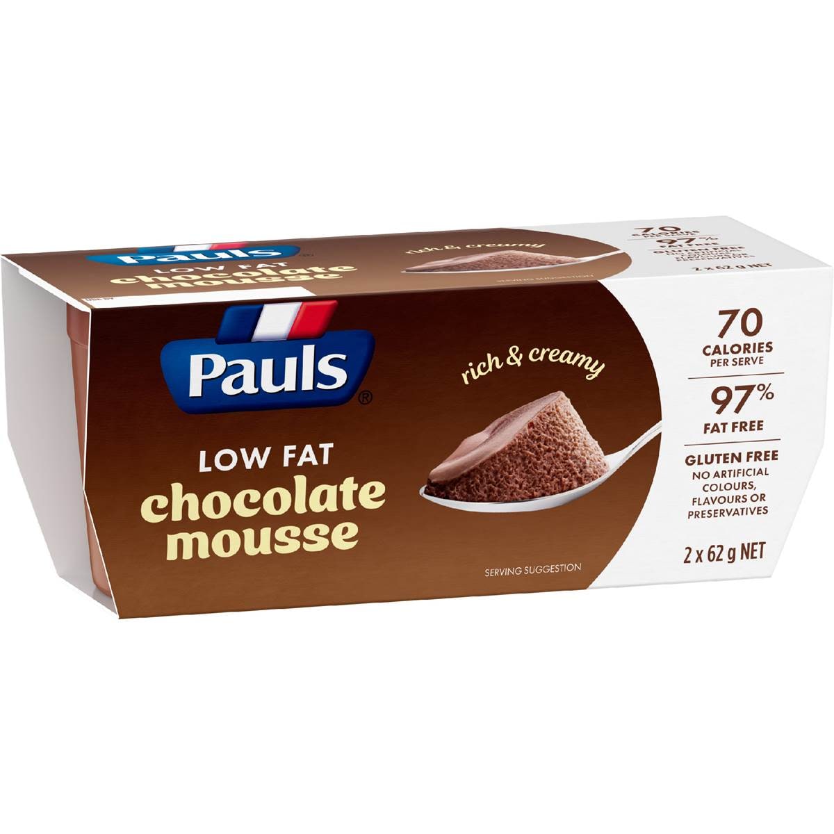 Calories in Pauls Low Fat Chocolate Mousse calcount