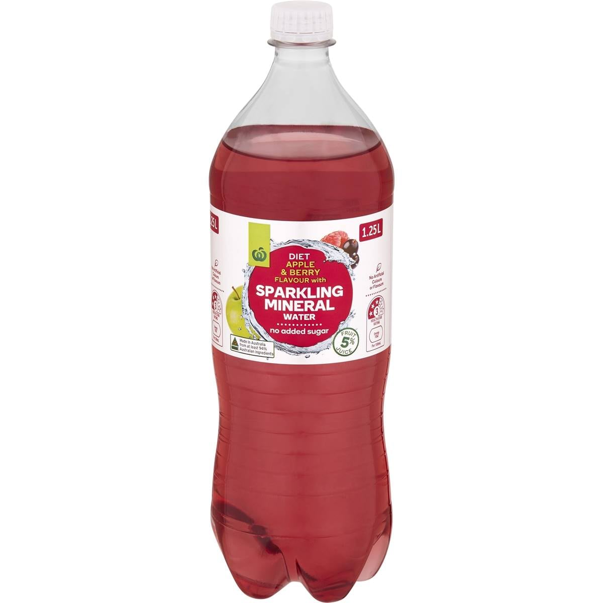 Calories in Woolworths Diet Blood Orange Sparkling Mineral Water Calorie Counter Australia
