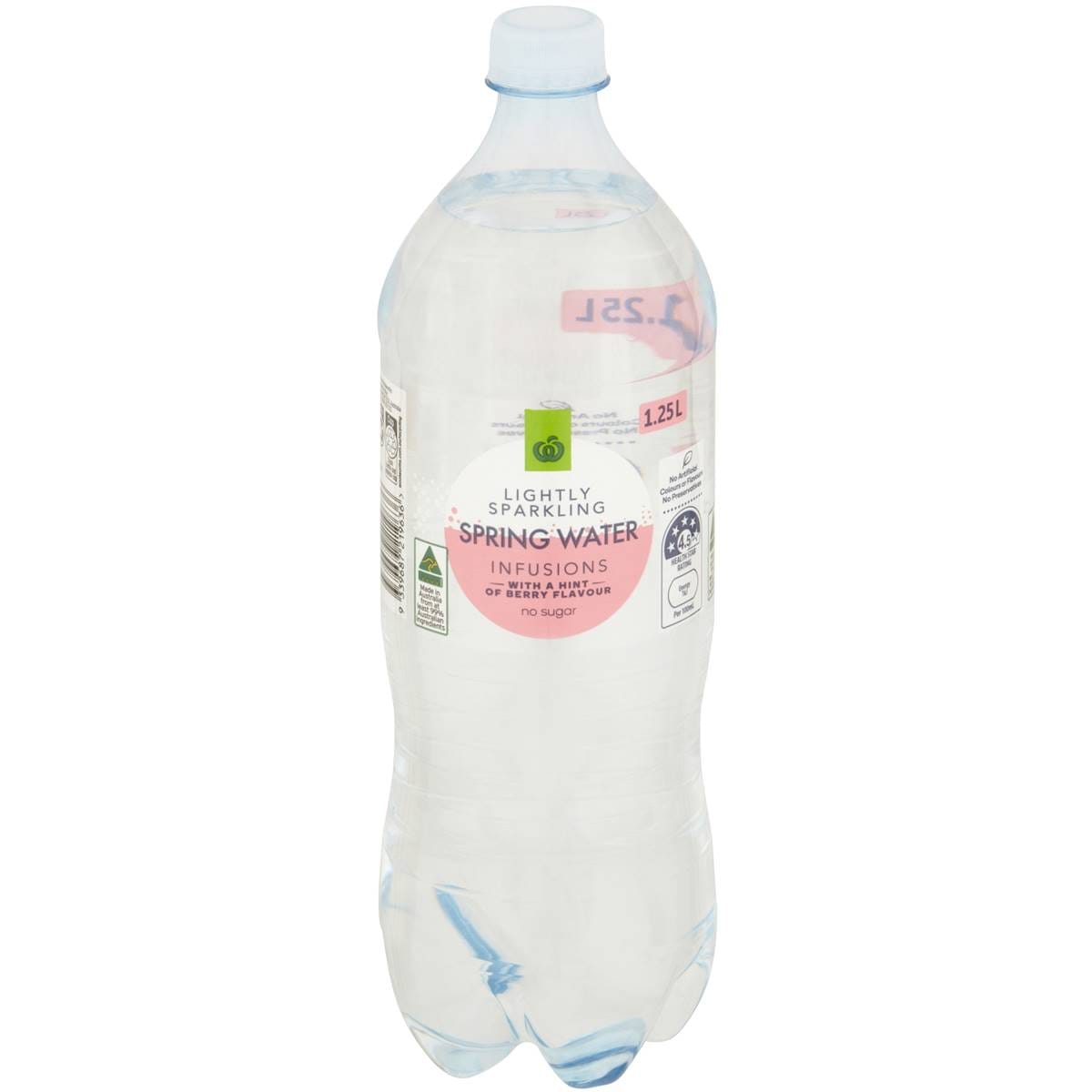 Calories in Coles Lightly Sparkling Spring Water 12X500Ml calcount