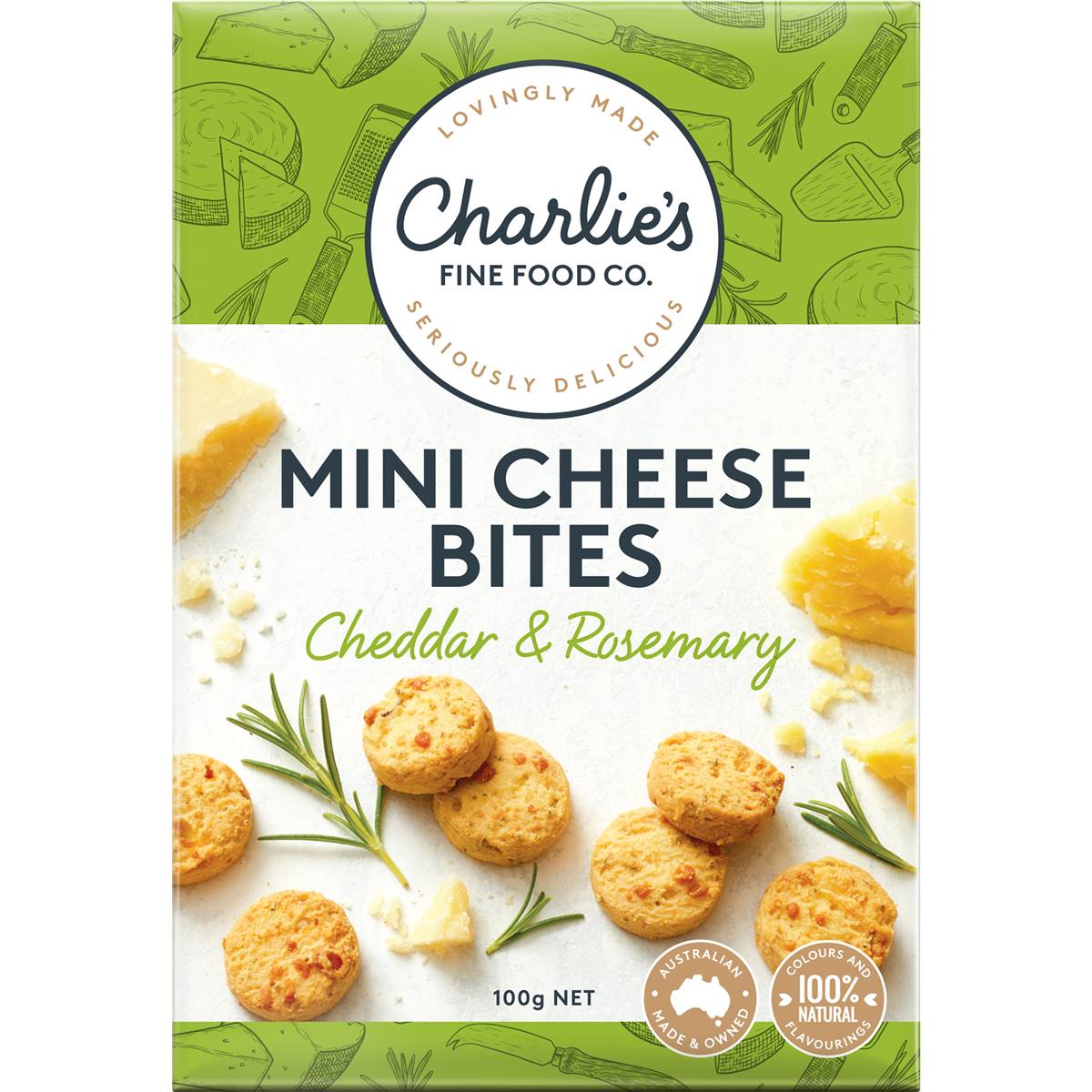 Calories in Charlie's Mini Cheese Bites Tomato & Parmesan calcount