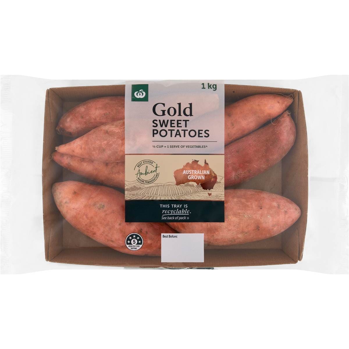 Calories in Woolworths Gold Sweet Potatoes calcount