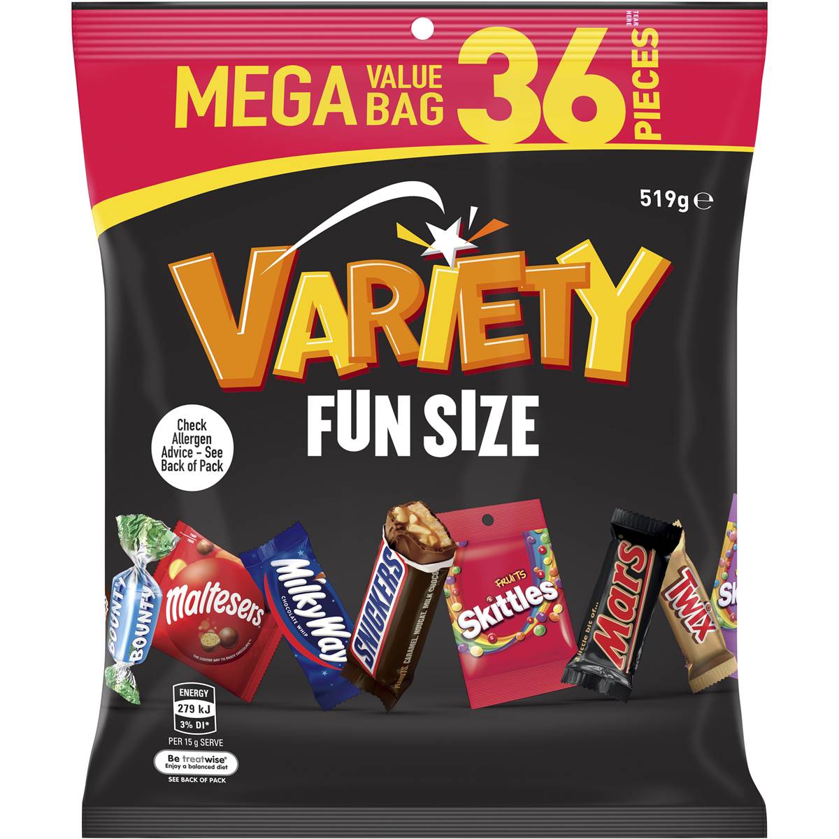 Calories in Nestle Smarties Chocolate 11 Piece Fun Pack calcount