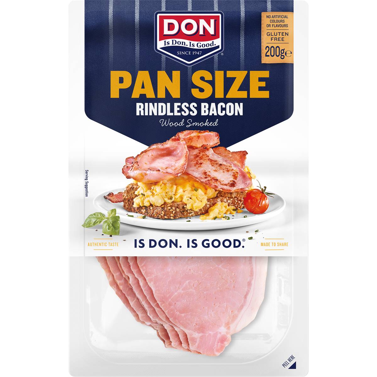 Calories in Don Smallgoods Premium Double Smoked Pan Size Bacon calcount