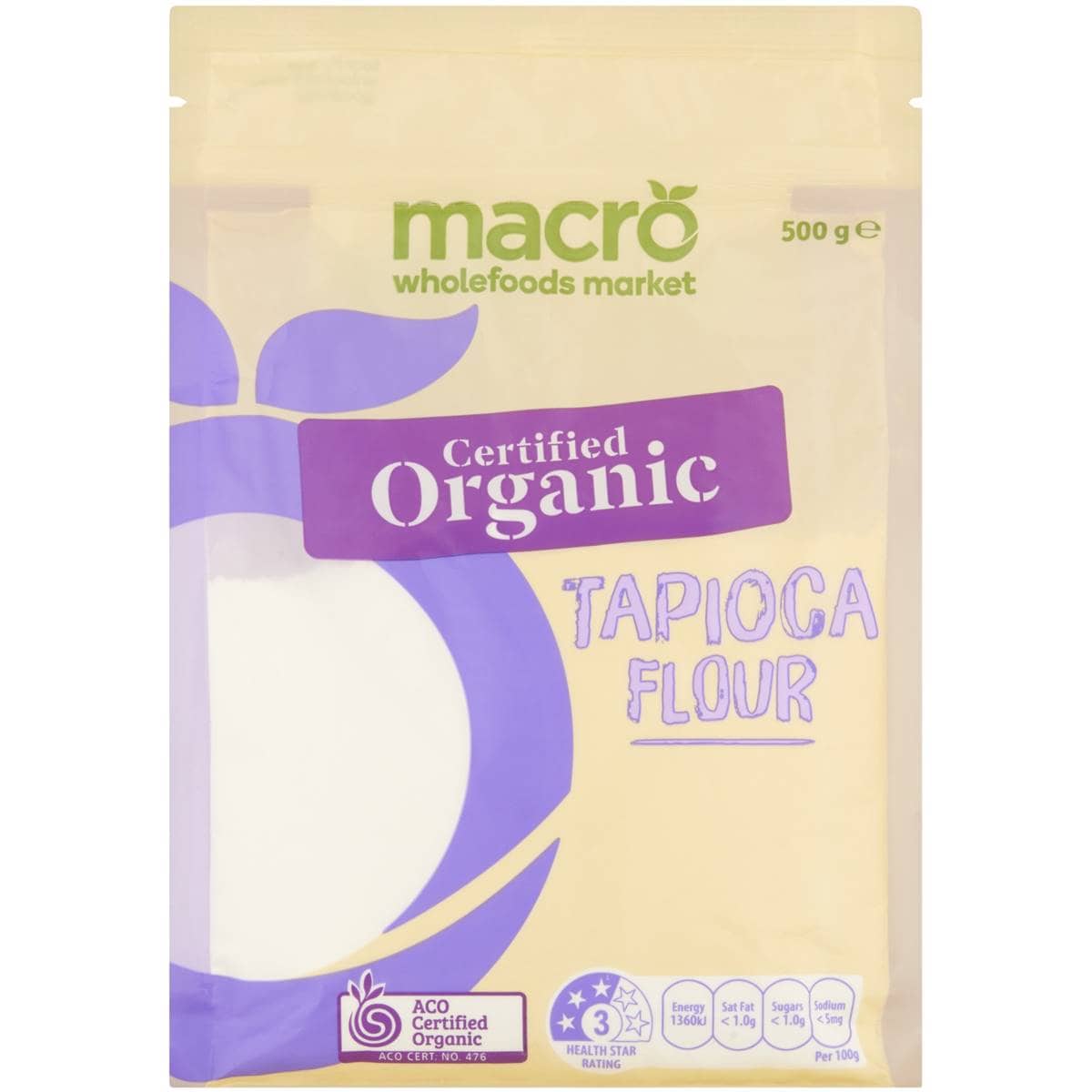 Calories in Coles Organic Tapioca Flour Calorie Counter Australia
