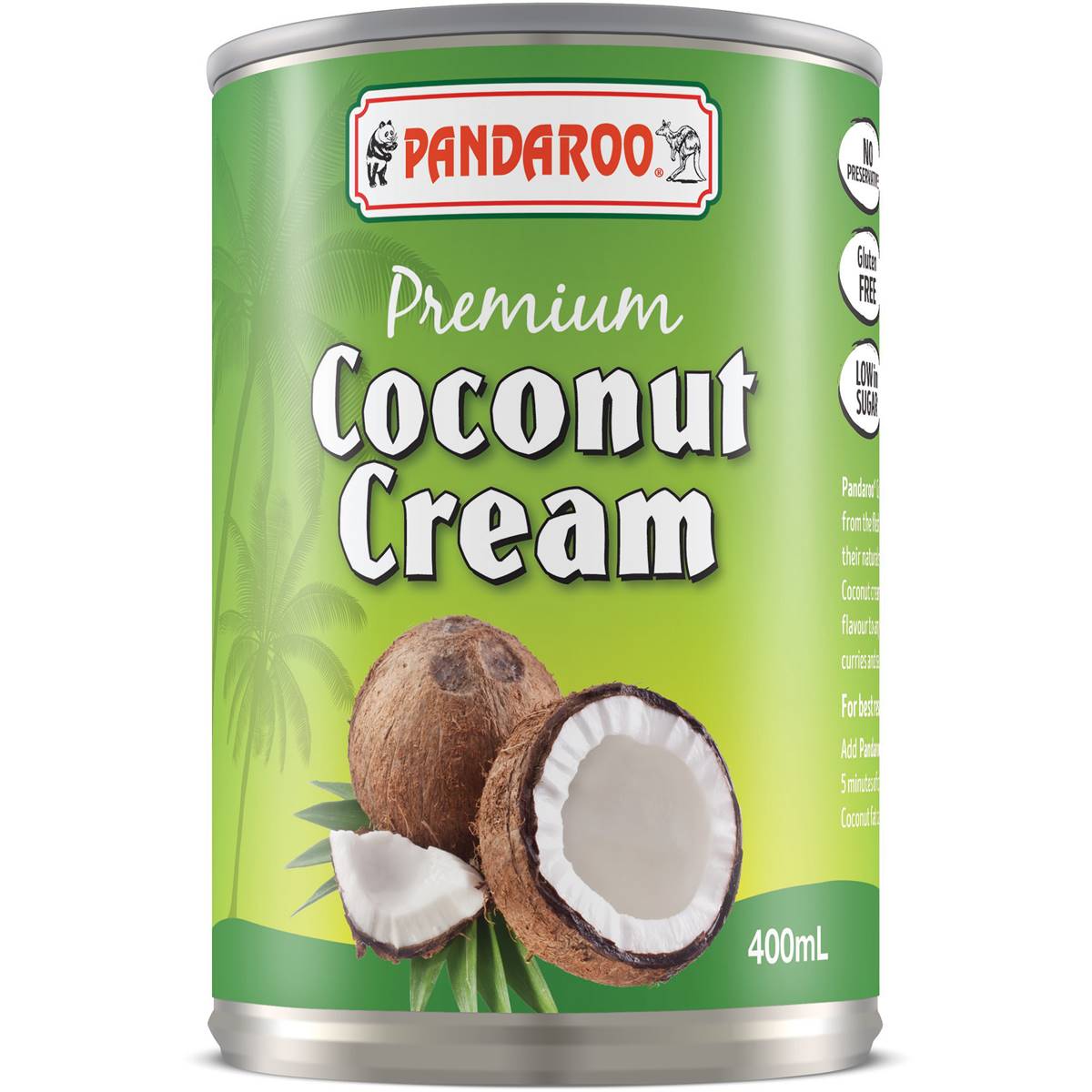 Calories in Pandaroo Coconut Milk, Lite Calorie Counter Australia