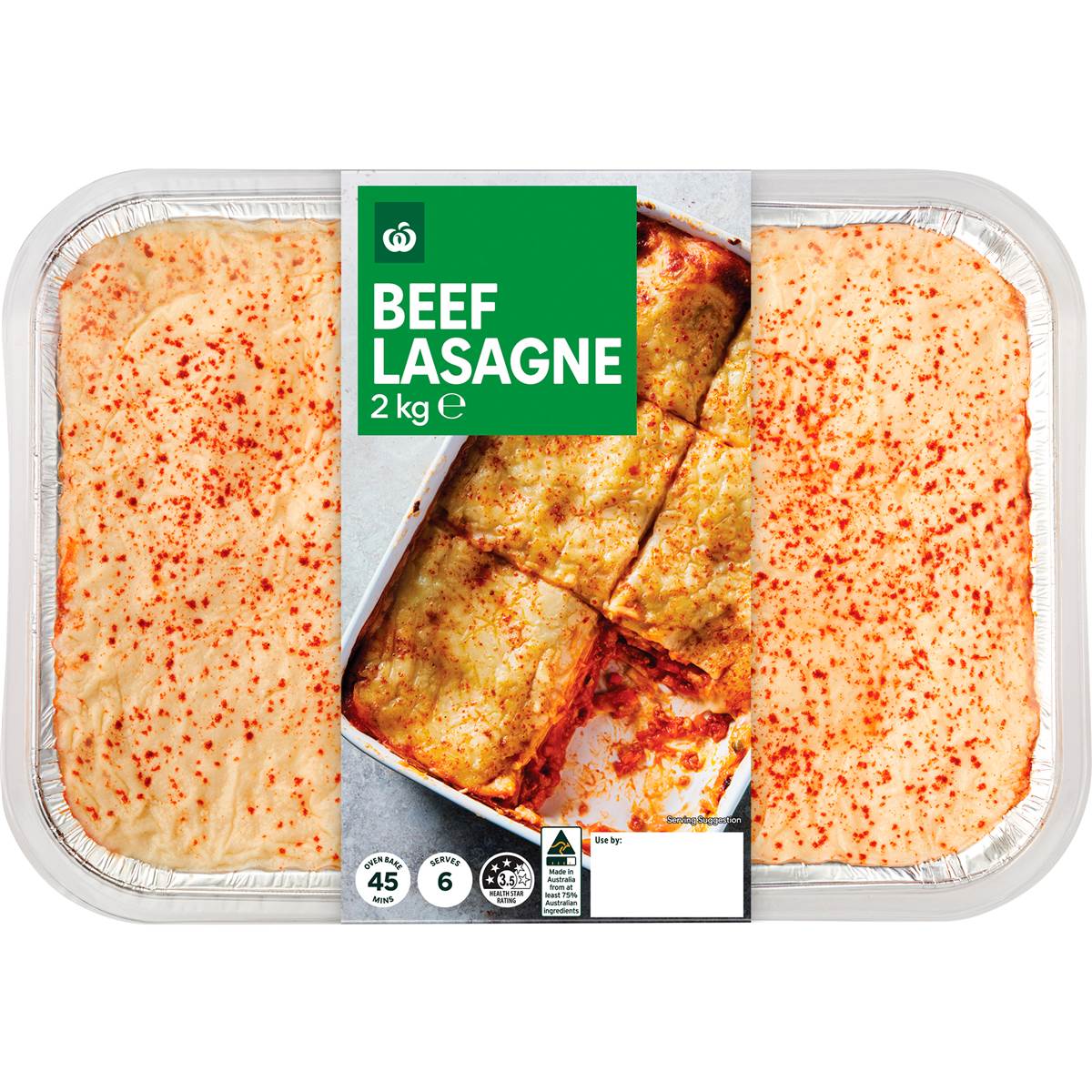 Calories in Woolworths Beef Lasagne calcount