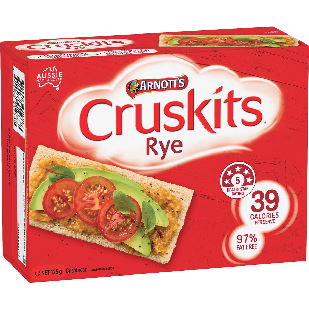 Calories in Arnott's Cruskits Rye calcount