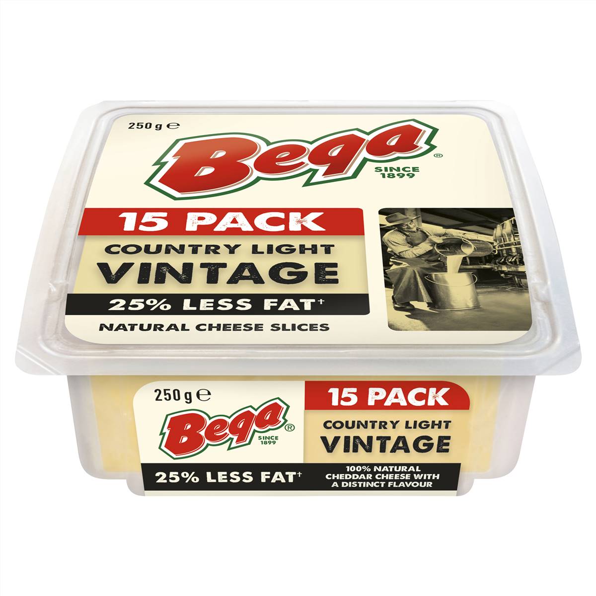 Calories in Bega Light Vintage 25% Reduced Fat Cheese Slices calcount