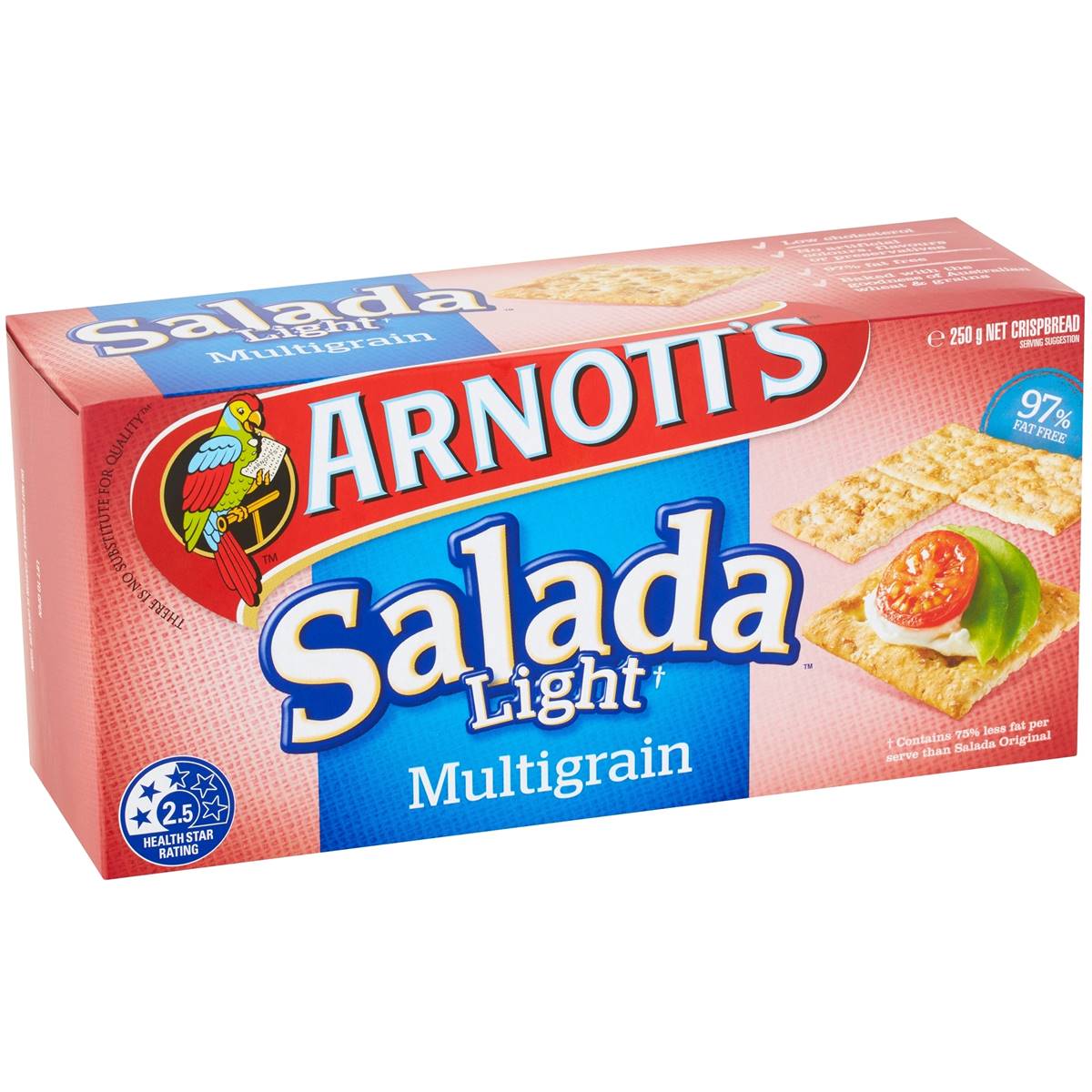 Arnott's Salada Light 97% Fat Free Multi Grain 250g | Woolworths