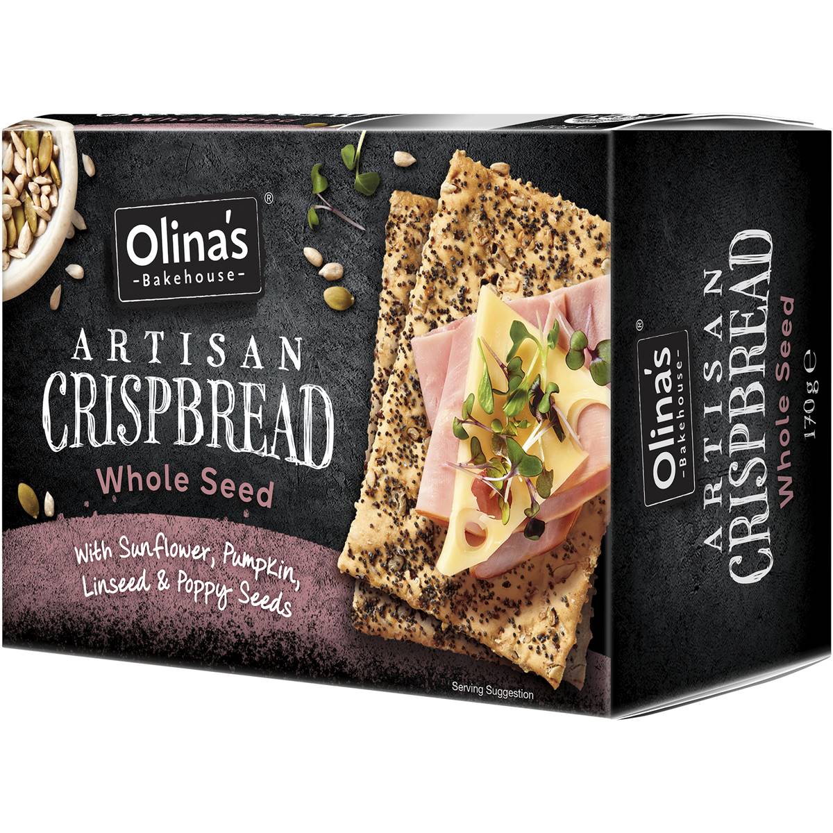 Calories in Olina's Bakehouse Artisan Crispbread Black Olive & Italian ...