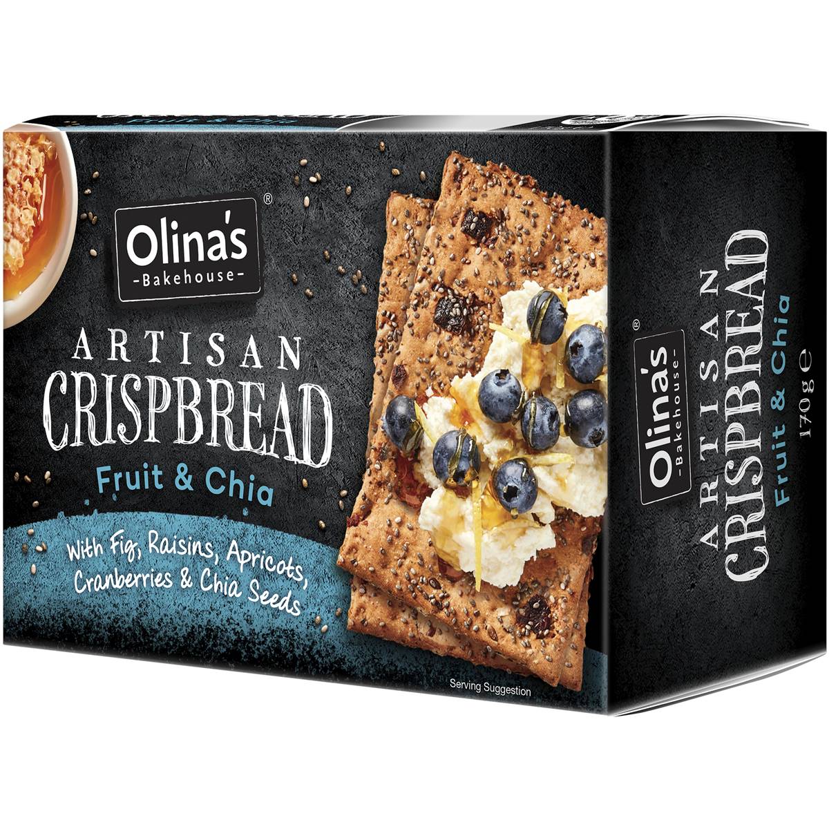 Calories in Olina's Bakehouse Artisan Crispbread Black Olive & Italian ...