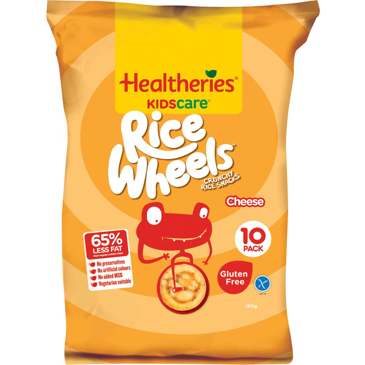 437 calories in Healtheries Kidscare Rice Snacks Wheels Burger (100g ...