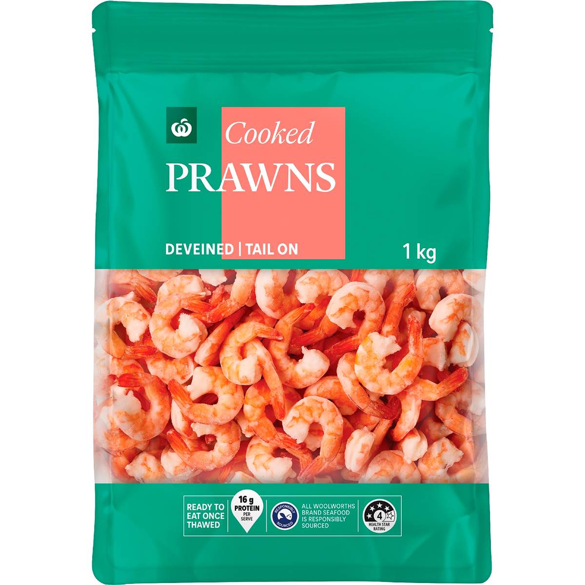 Calories in Woolworths Cocktail Prawns Cooked Tail On calcount