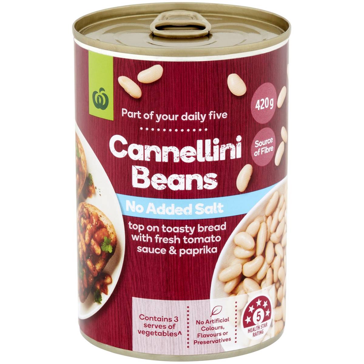 Calories in Woolworths Cannellini Beans calcount