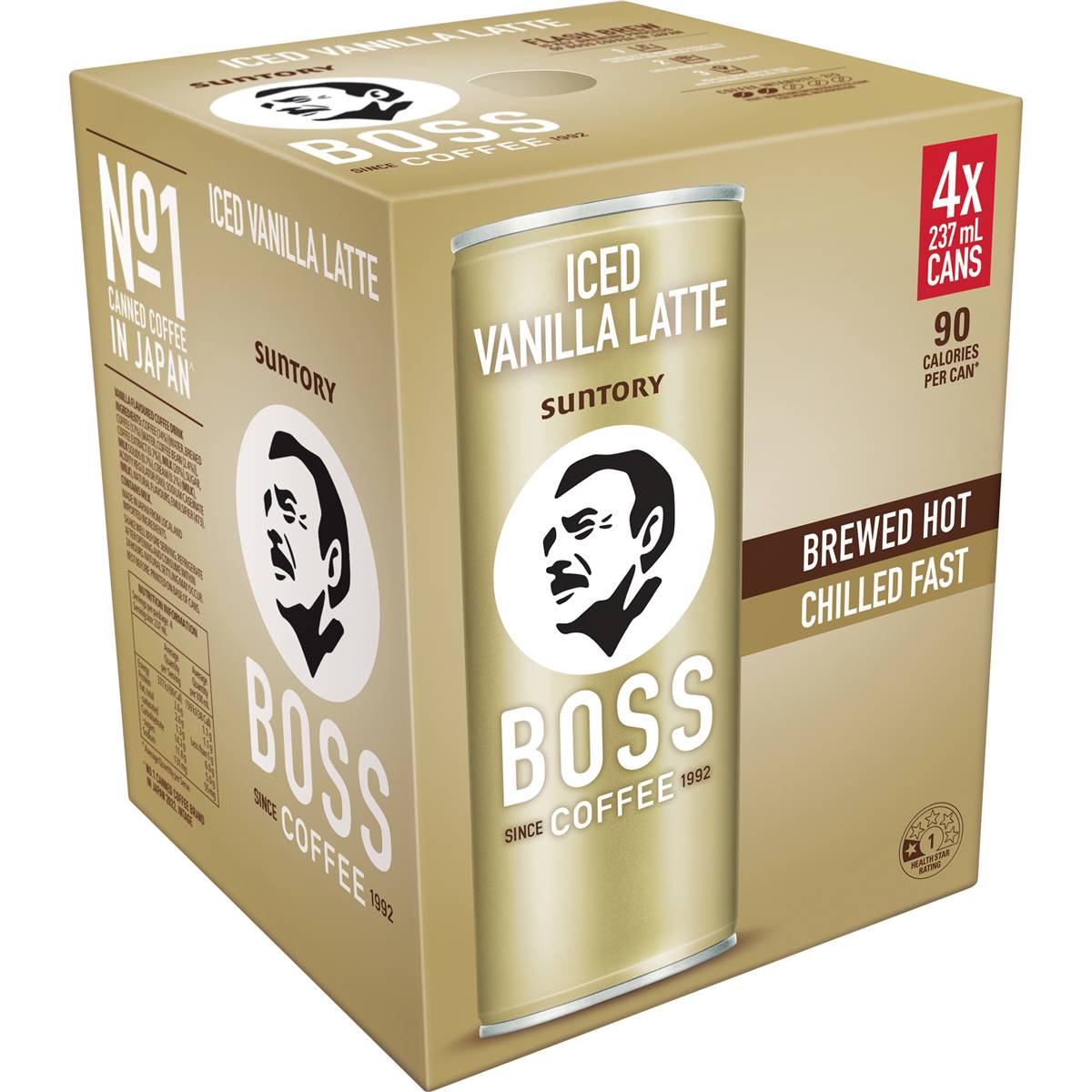 Calories in Suntory Boss Iced Coffee Long Black calcount