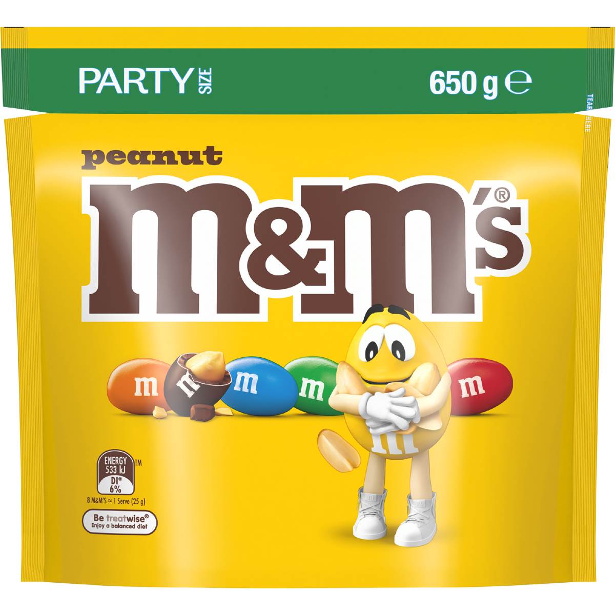 Calories in M&M's Peanut Milk Chocolate Snack Bag calcount