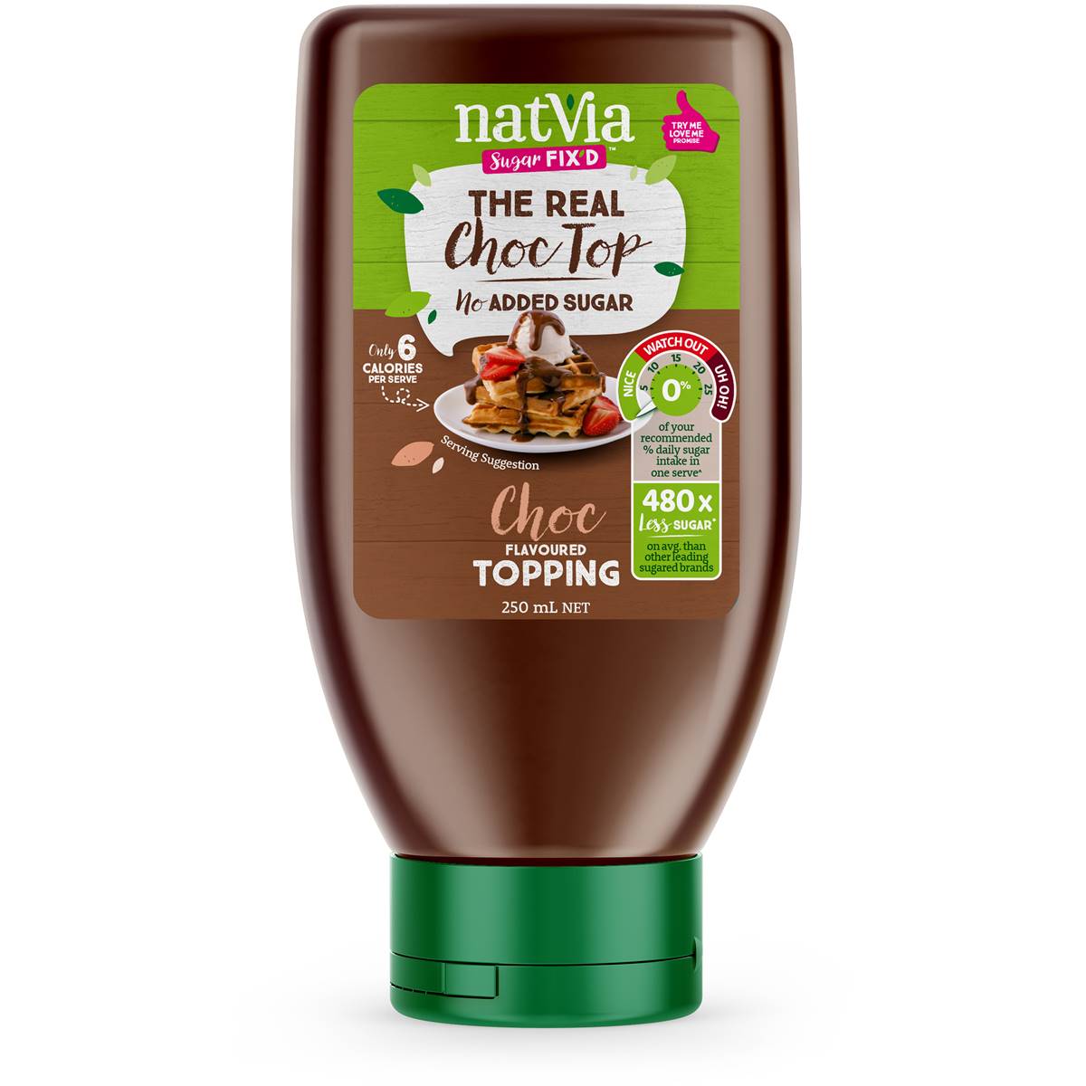 Calories in Natvia Smooth Choc Chocolate Topping calcount