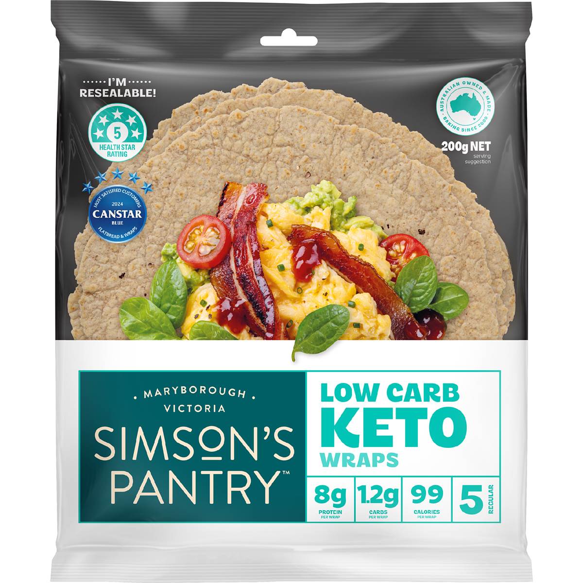 Calories in Simson's Pantry Better For You Low Carb Super Seeds Keto 5 ...
