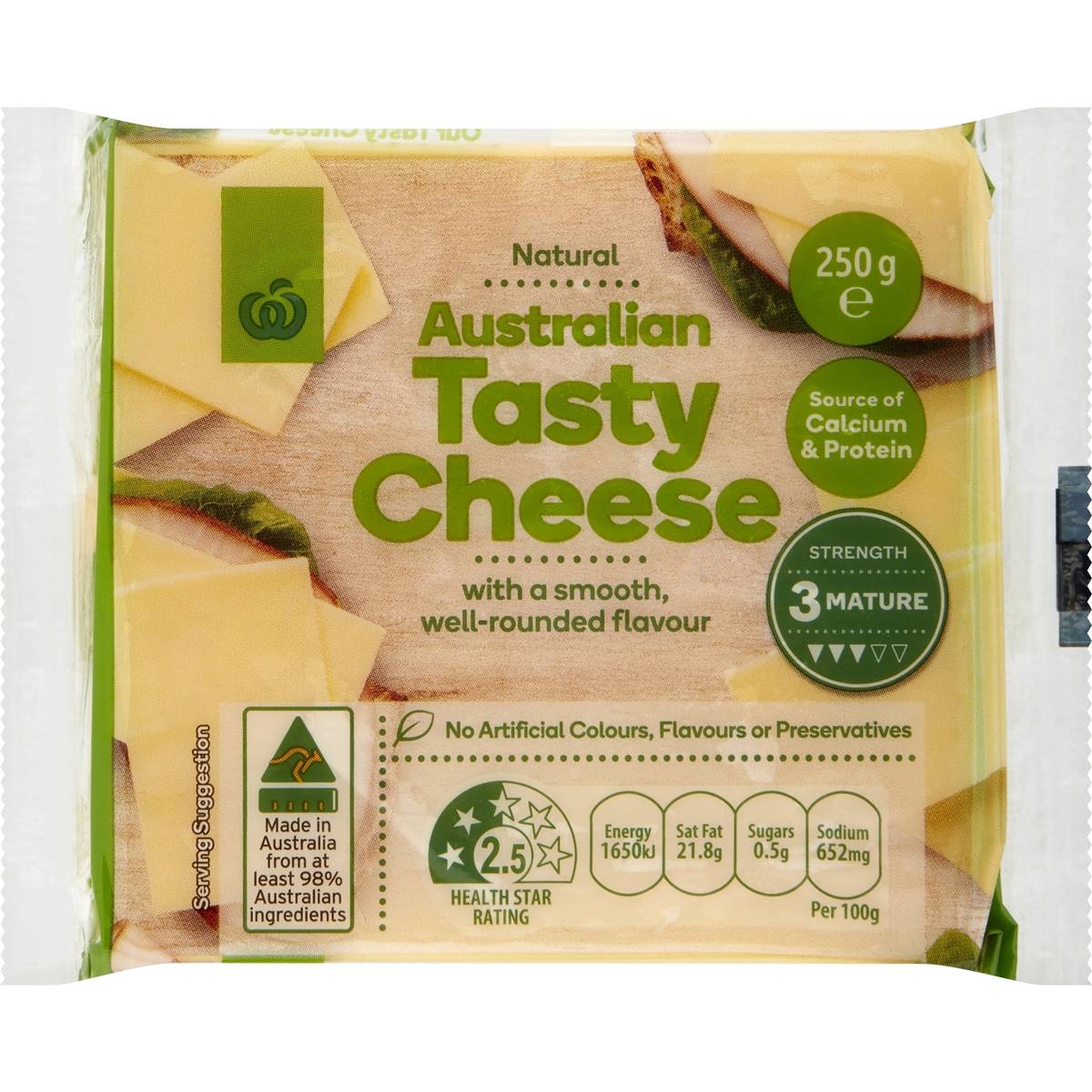 Calories in Woolworths Tasty Cheese Block Calorie Counter Australia