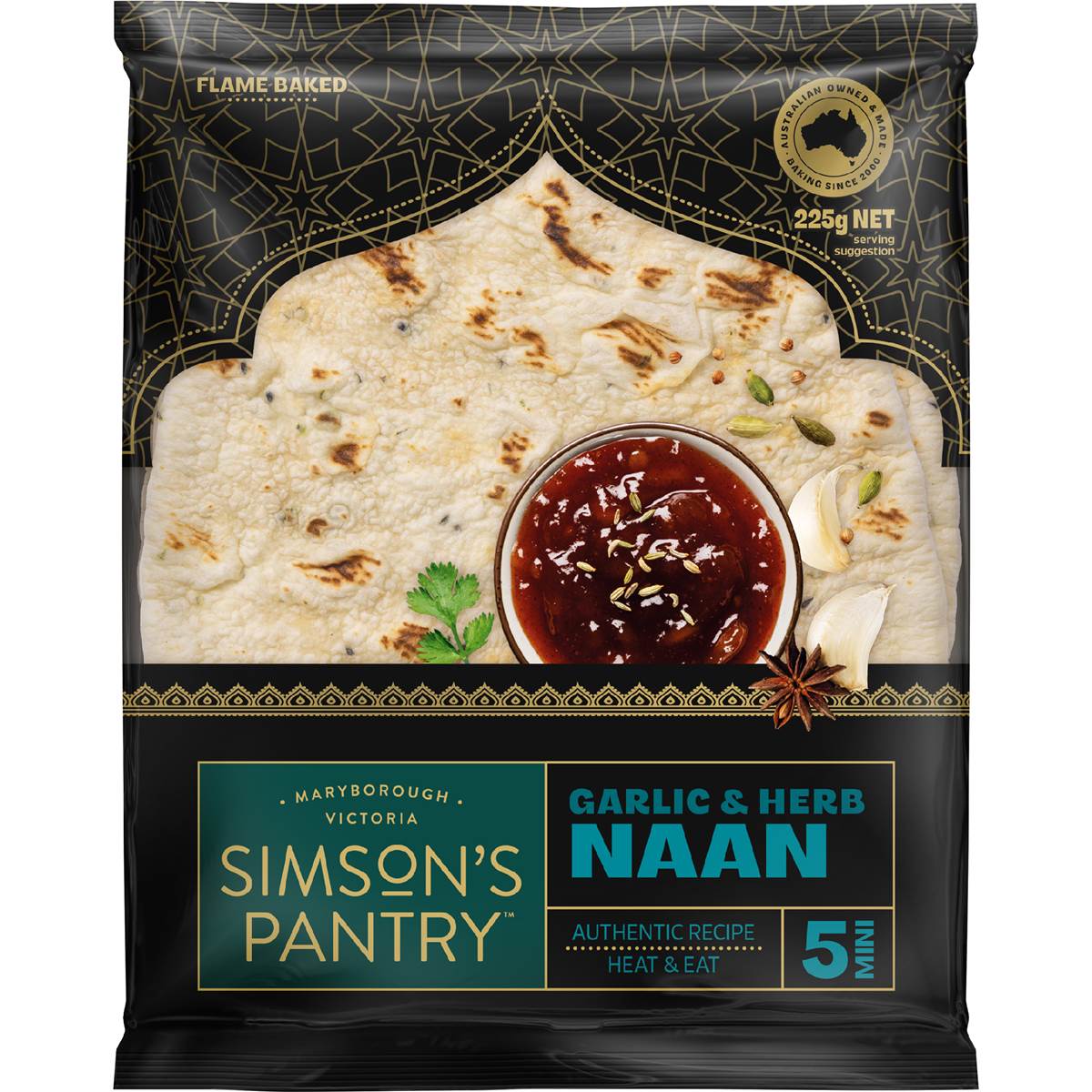 Calories in Simson's Pantry Authentic Roti Garlic calcount