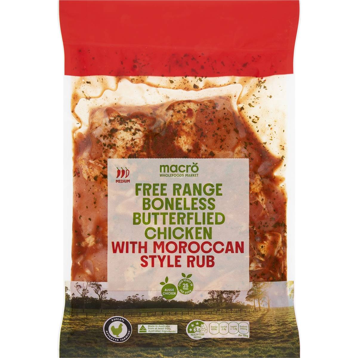 Calories in Woolworths Cook Boneless Butterflied Chicken Greek Style ...