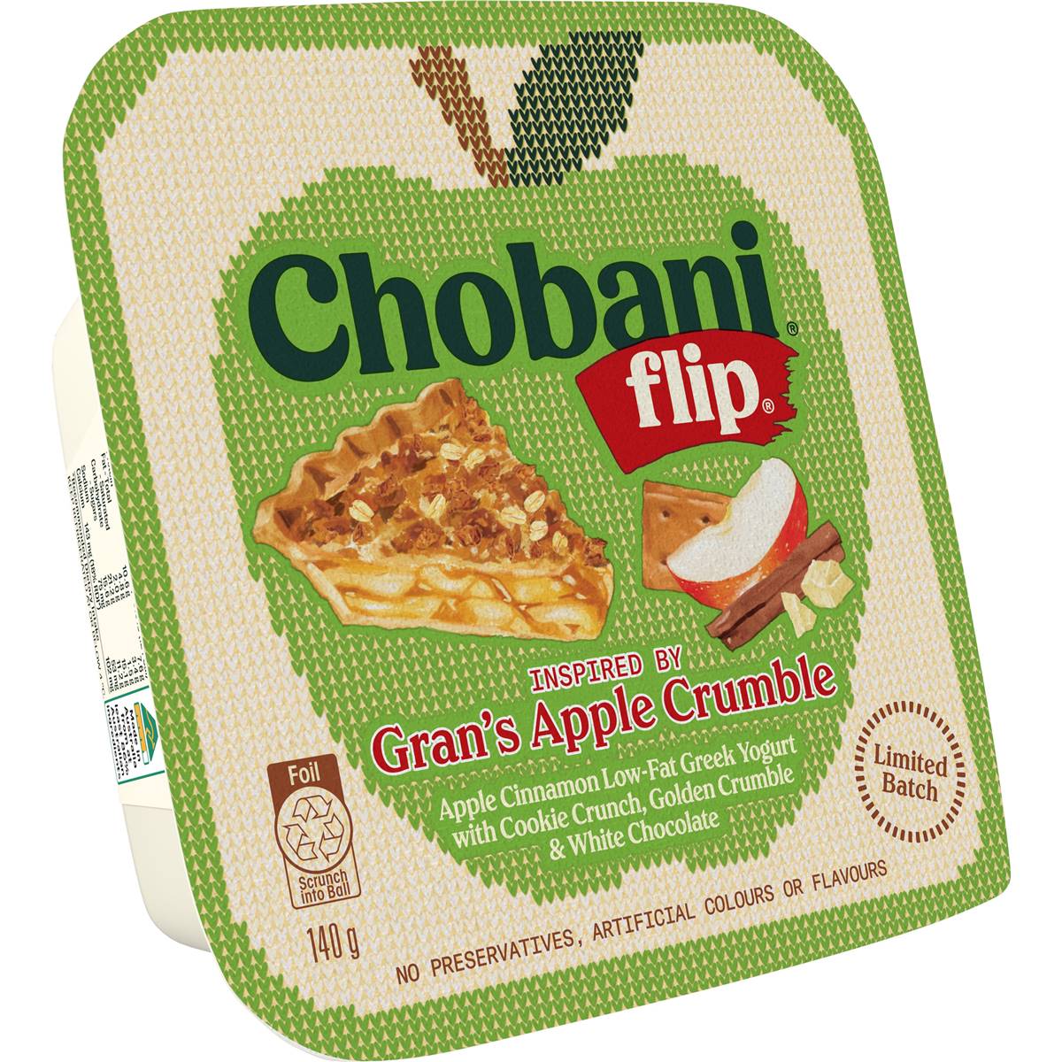 Calories in Chobani Flip Greek Yoghurt Key Lime Crumble calcount