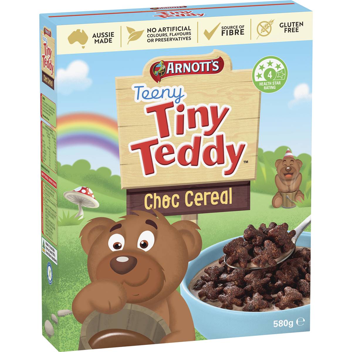 375 calories in Arnott's Teeny Tiny Teddy Choc Cereal (100g) calcount