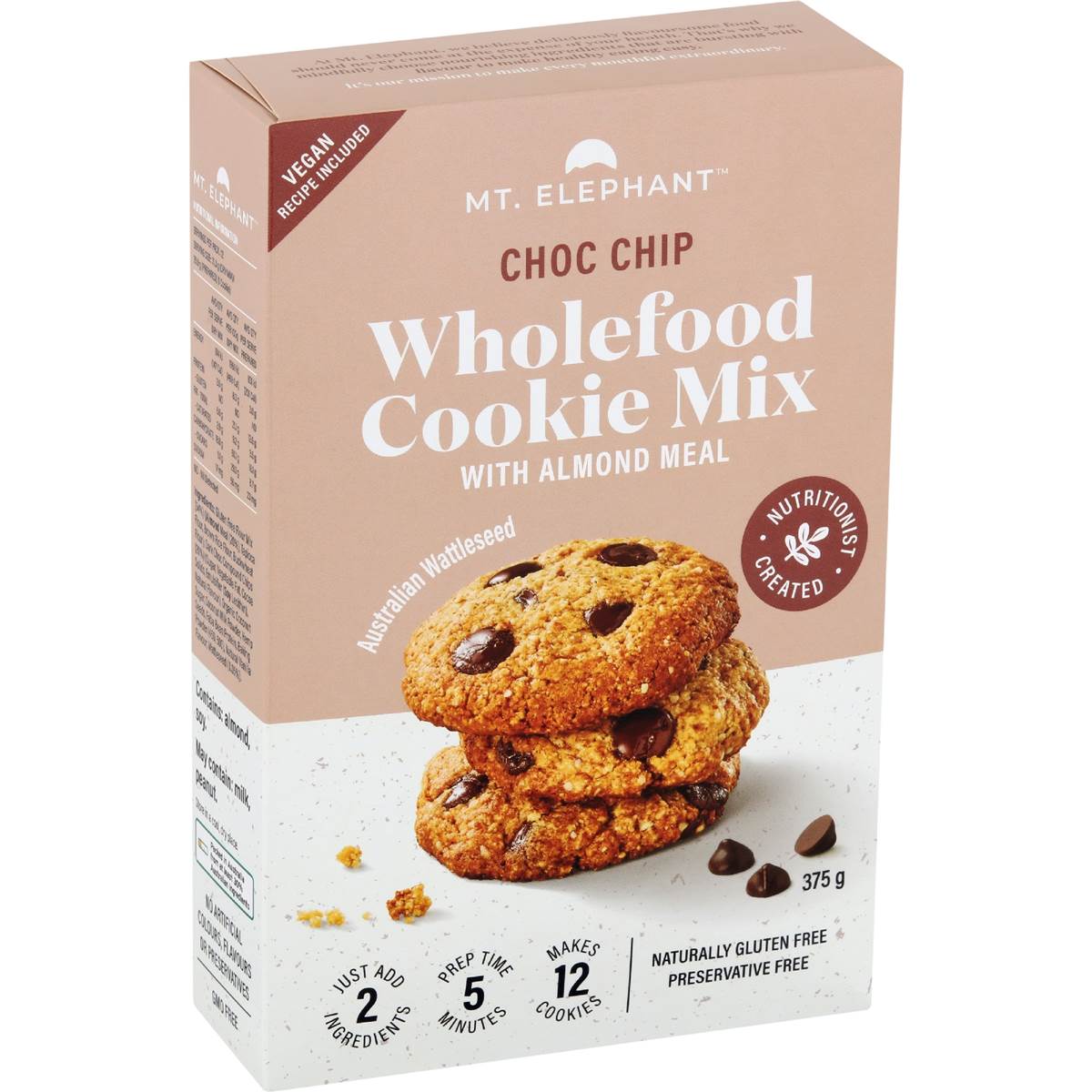 Calories in Mt Elephant Chocolate Chip Cookie Mix calcount